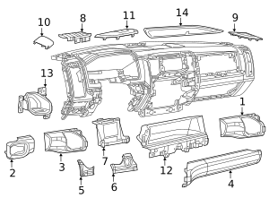 Console Mat 68533862AA | TascaParts.com