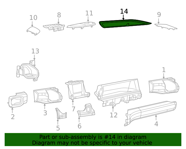 Console Mat 68533862AA | TascaParts.com