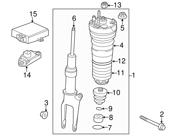 2014-2016 Porsche Panamera Strut Assembly 970-343-052-35 | OEM Parts Online