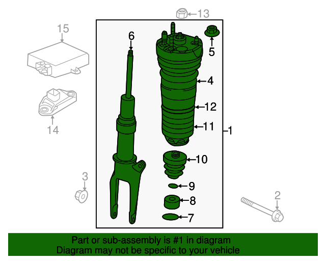 2014-2016 Porsche Panamera Strut Assembly 970-343-052-35 | OEM Parts Online