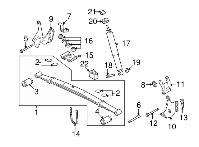 2C3Z-5586-AA - Leaf Spring Insert - 2008-2021 Ford | Eastgate Ford Parts CA