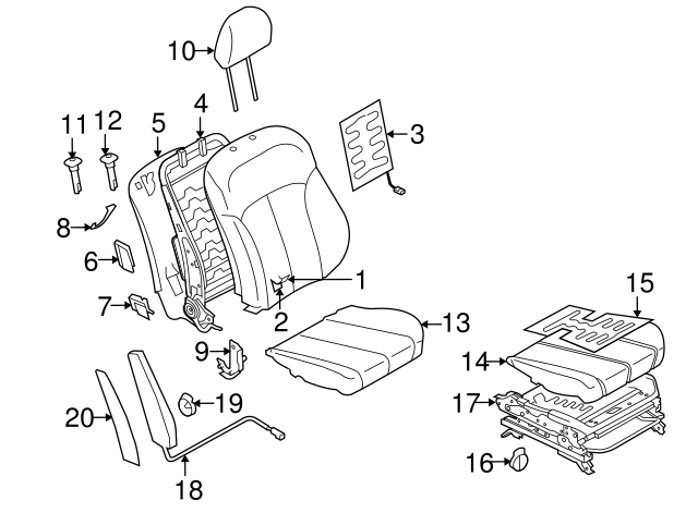 2013-2014 Subaru Cushion Cover 64140AJ11BWJ | Subaru Parts For You