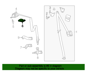 2015-2020 GM Shale Rear Center Seat Belt Bezel 22913341 | NewGMParts.com