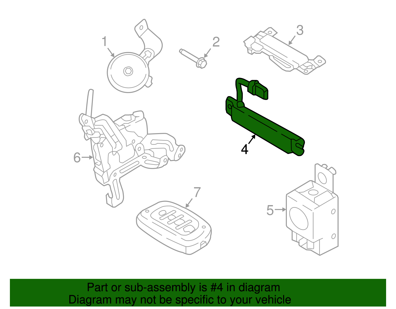 Hyundai - 95420-D3100 - Keyless Entry Antenna - 2016-2021 Hyundai ...
