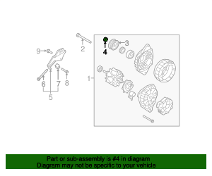 37311-37400 - Pulley Nut 2007-2009 Kia | Kia.Parts Store