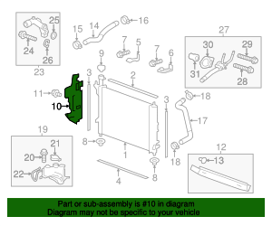 2013-2017 Buick Enclave Radiator Air Baffle (Side) 23130104 GM ...