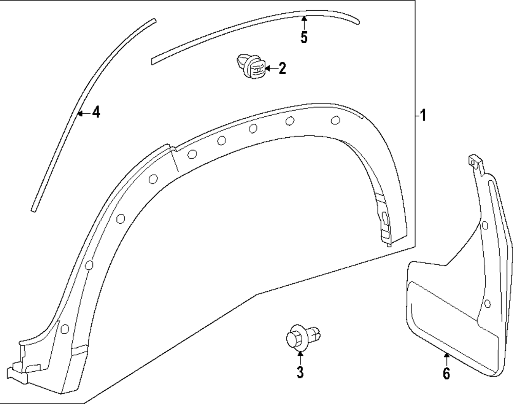 75696-0E030 - Wheel Opening Molding Pad 2024-2025 Toyota Grand ...