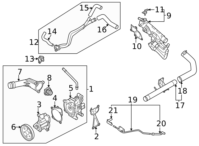 25110-2S000 - Engine Water Pump 2020-2024 Hyundai | AutoNation Parts