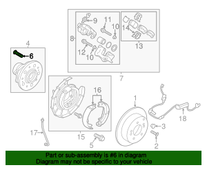 2010-2020 Kia OEM NEW 10-19 Kia Bolt-Hub Rear Wheel Brake Lug Stud Bolt ...