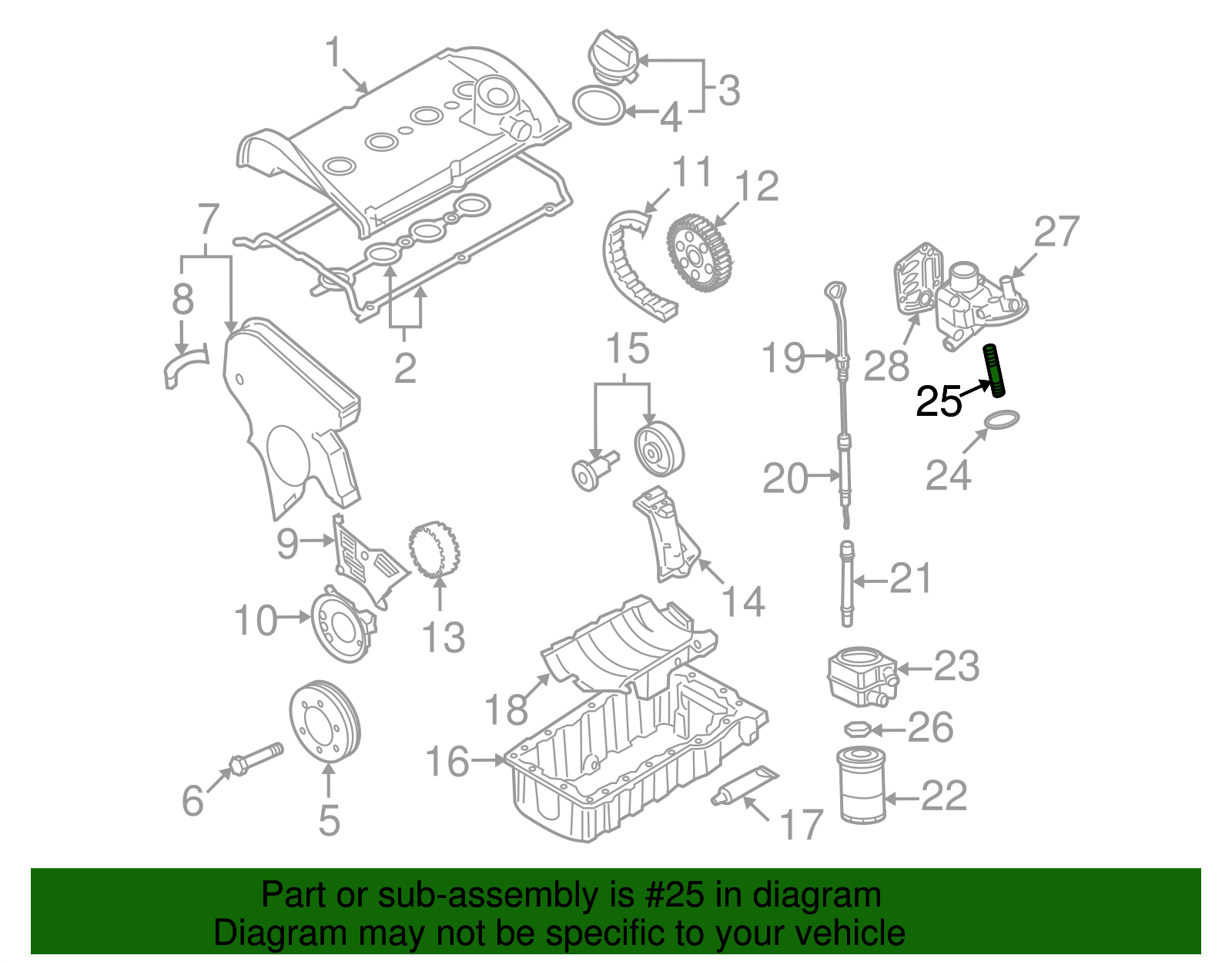 1993-2005 Volkswagen Oil Cooler Union 028-115-721 | VW Direct Auto Parts
