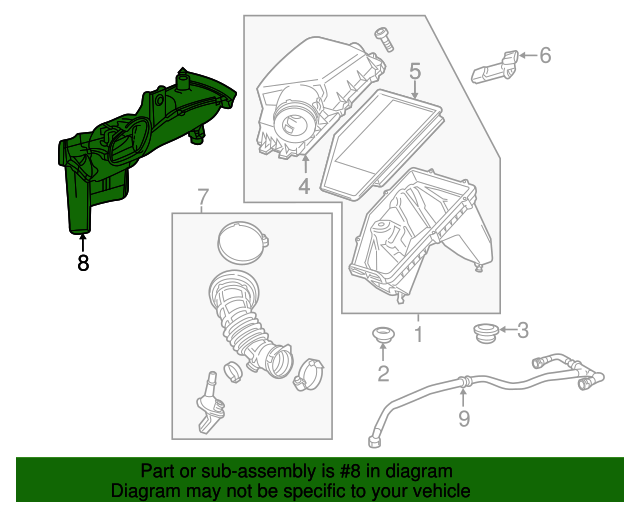 2018-2020 Buick Intake Air Duct 84262658 GM | GMPartsDirect.com