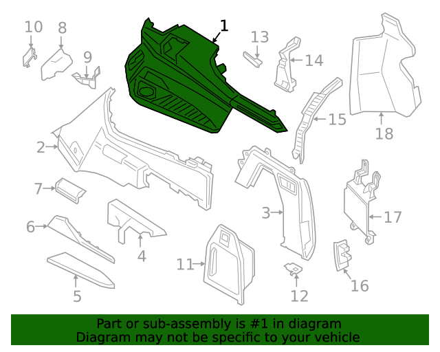 Genuine BMW 51-47-9-892-358 | Upper Trim Panel | FREE Shipping on Most ...