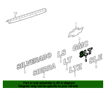 2007-2019 GM Silverado Name Plate 15129652 GM | GMPartsDirect.com