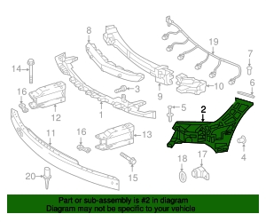 218-885-03-65 - Bumper Guide 2012-2014 Mercedes-Benz | AutoNationParts.com