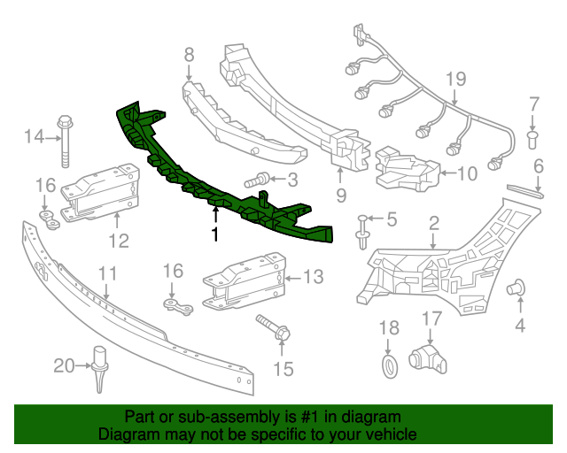 2012-2014 Mercedes-Benz Mount Panel 218-885-02-65 | MB Parts Center