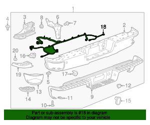 23406459 - Rear Object Alarm Sensor Wiring Harness 2014-2019 GM ...