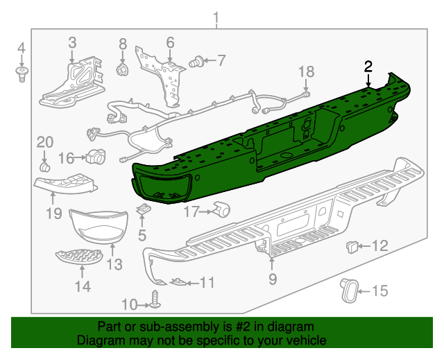 2015-2019 GM GM 23229369 Front Bumper Impact Bar | GM Outlet