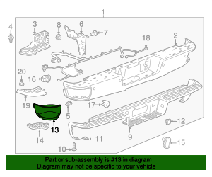2014-2019 GM Anthracite Passenger Side Rear Bumper Step Pad Insert ...