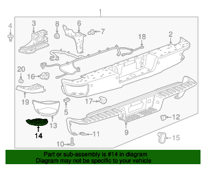 2014-2019 GM Anthracite Passenger Side Rear Bumper Step Outer Pad ...