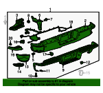 2017-2019 GM Exterior Bright Chrome Rear Bumper Impact Bar 84204606 ...