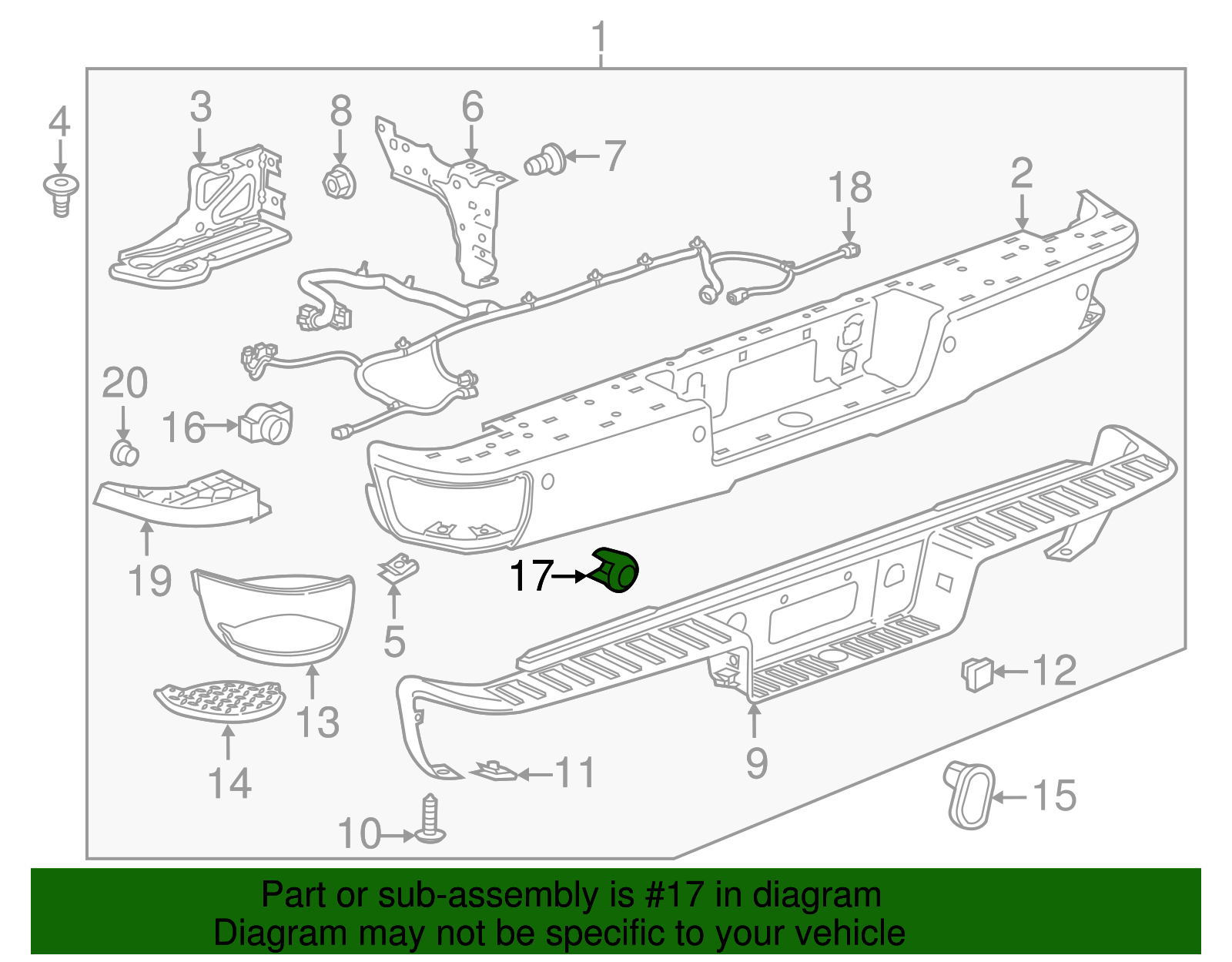 2014-2019 GM Park Sensor Bracket 23276807 | NewGMParts.com