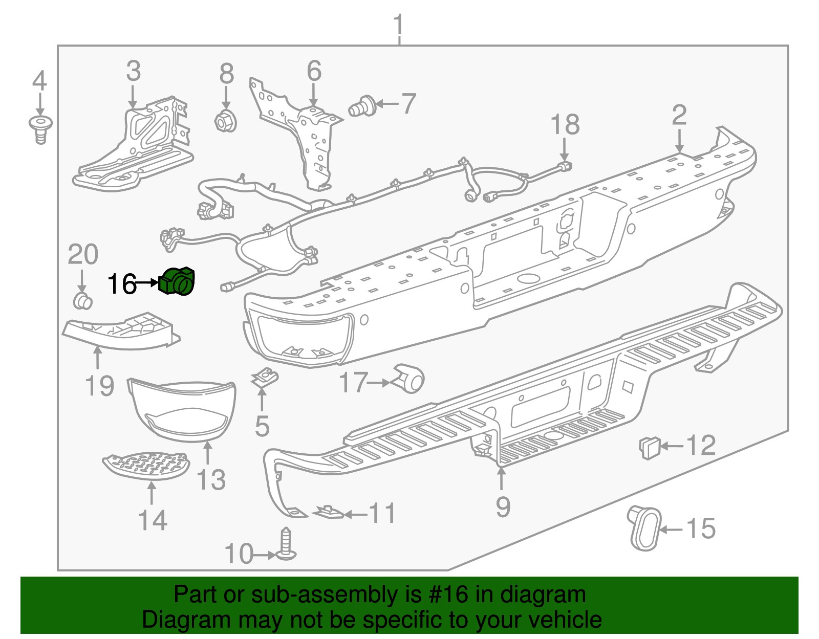 2014-2025 GM Parking Assist Alarm Sensor 23428268 GM | GMPartsDirect.com