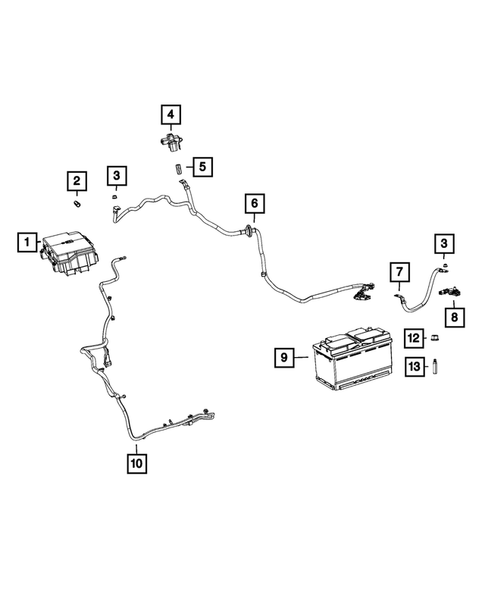 Battery, Battery Tray and Cables for 2020 Jeep Grand Cherokee | My ...