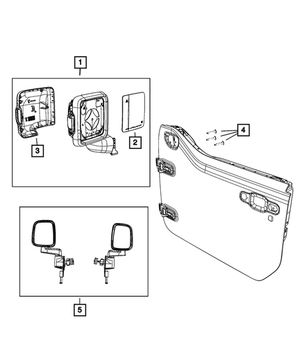 68528773AA - Exterior Mirror Package 2021-2025 Jeep | Mopar Wholesale Store