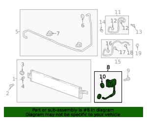 2018-2019 GM Transmission Fluid Cooler Thermal Bypass Valve 84350784 GM ...