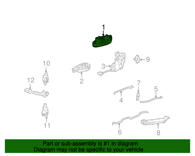 69240-12150-B5 - Exterior Door Handle - 1998 Toyota RAV4 | OEM Genuine ...