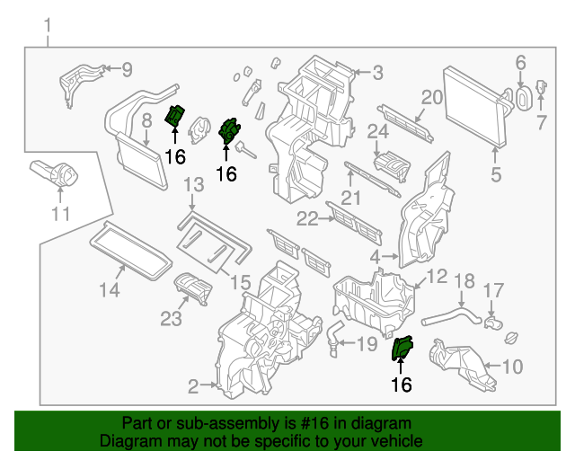 97157-1JAA0 - HVAC Air Inlet Door Actuator - 2010-2023 Hyundai | OEM ...