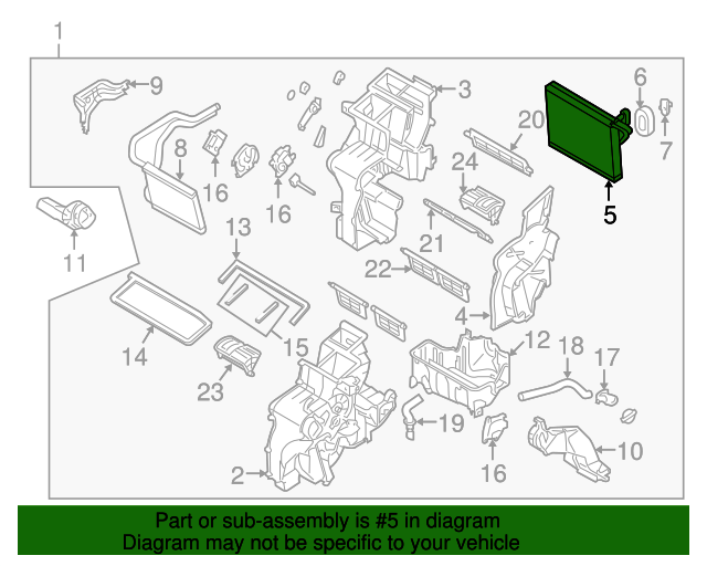 2010-2015 Hyundai Tucson Evaporator Core 97139-2S000 | OEM Parts Online