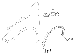 63891-5DC0A - Fender Emblem 2017-2019 Infiniti QX30 | AutoNationParts.com