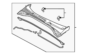 86150-G3000 - Cowl Grille - 2018-2020 Hyundai Elantra GT | World OEM ...