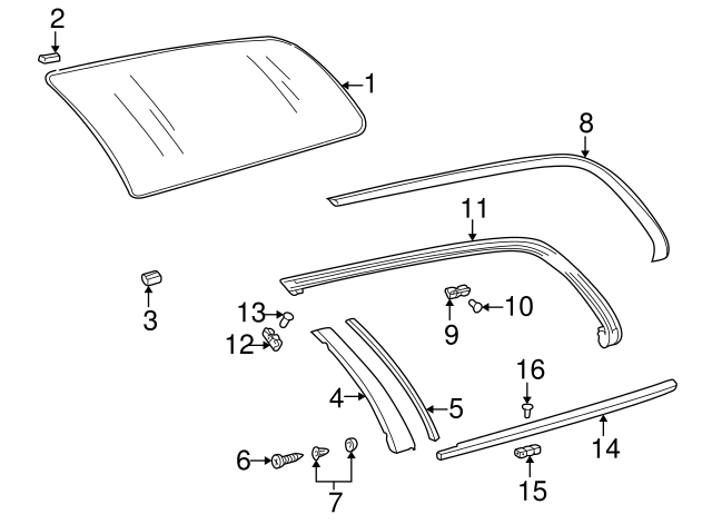 1997-2003 Mercedes-Benz Trim Strip 210-690-22-80 | Mercedes-Benz Parts