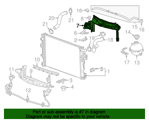 2016-2018 Chevrolet Malibu Radiator Air Upper Deflector 84089227 GM ...