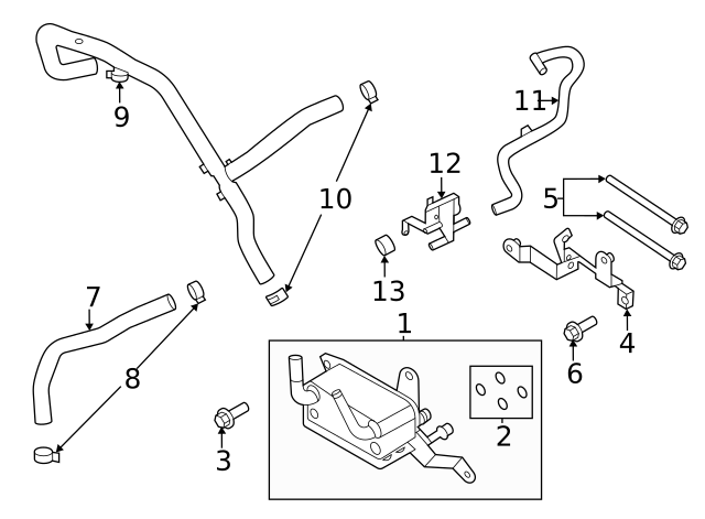 MB3Z-7A095-B - Automatic Transmission Oil Cooler 2021-2024 Ford ...