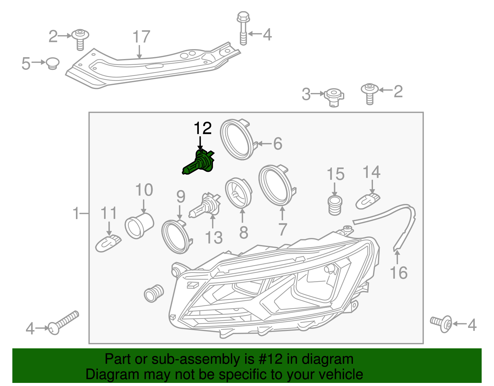 2004-2022 Volkswagen High Beam Bulb N-105-296-01 | vwpartscenter