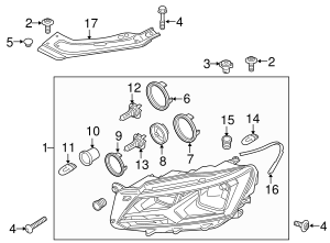2004-2022 Volkswagen High Beam Bulb N-105-296-01 | vwpartscenter