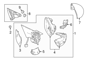 2018-2022 Honda Accord Mirror Assembly 76258-TVA-A42 | OEM Parts Online