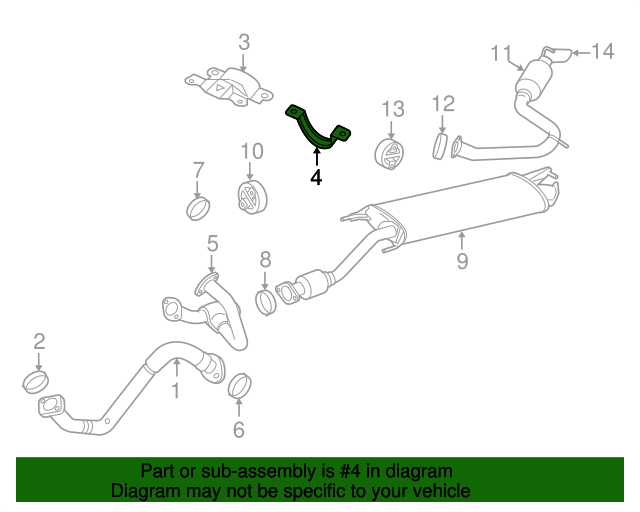 17584-0P130 - Front Pipe Support Bracket - 2006-2019 Toyota | Lithia ...