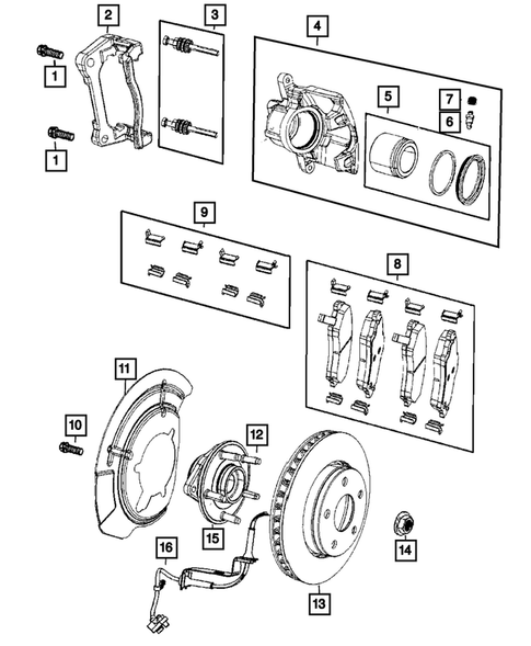 Front Brakes for 2018 Jeep Wrangler JK | OEM Parts Online