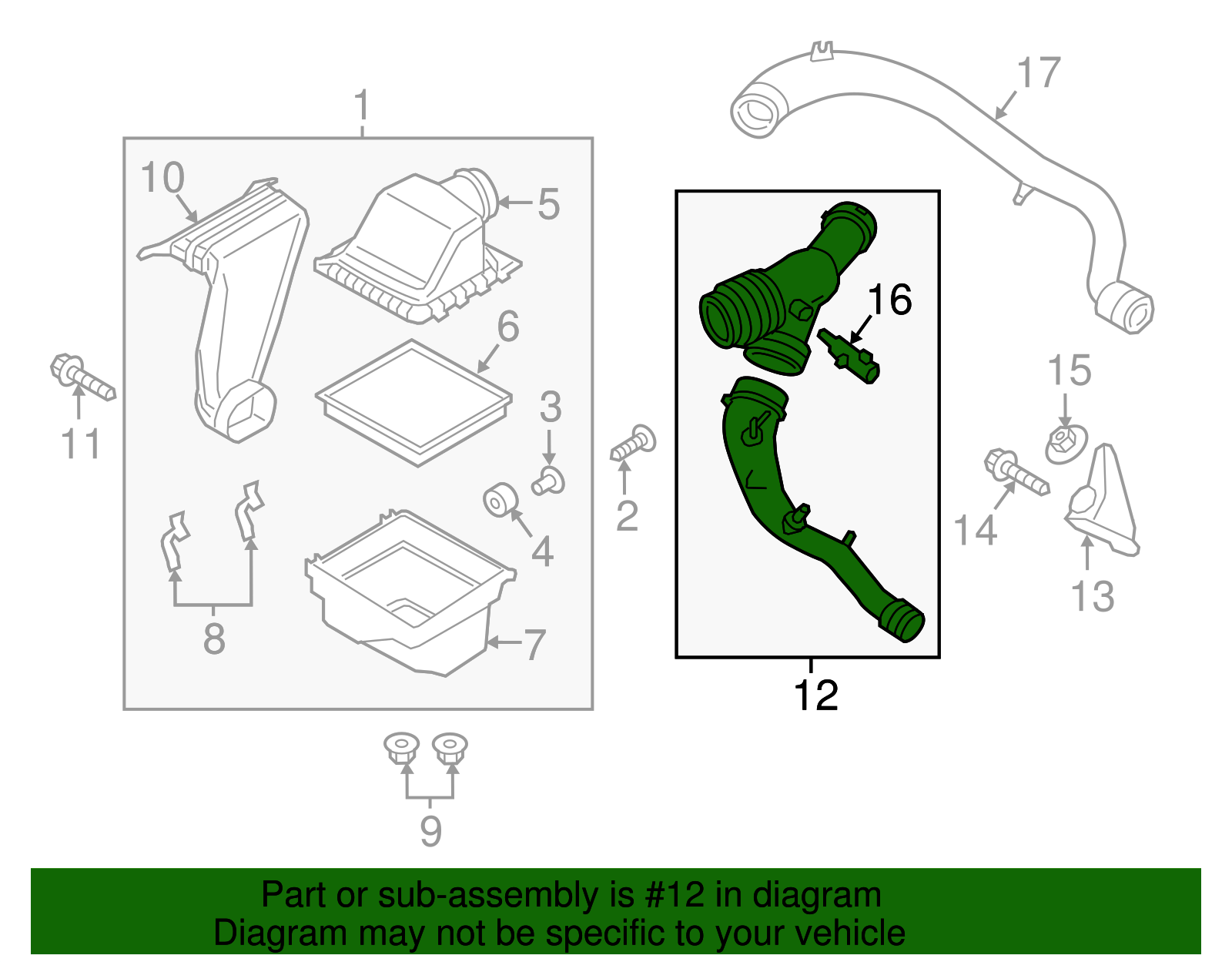FL3Z-9C623-E - Inlet Tube 2015-2020 Ford F-150 | Ford Parts Direct