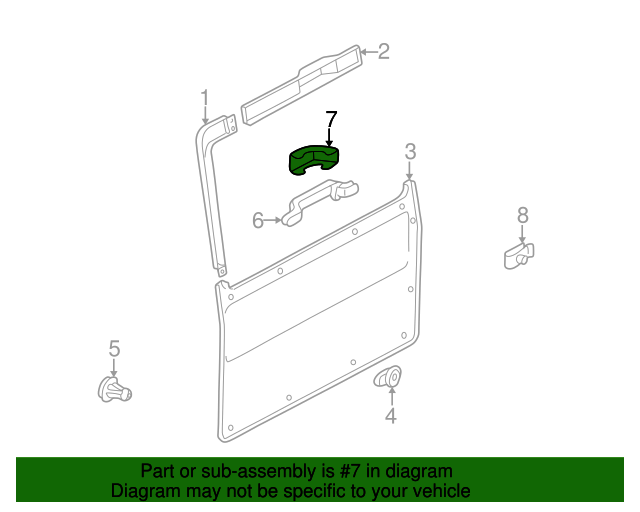 463-743-02-30-7101 - Pull Handle Cover 2002-2005 Mercedes-Benz ...