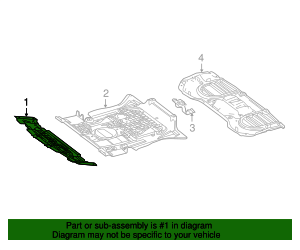 166-524-01-30 - Radiator Support Splash Shield 2012-2019 Mercedes-Benz ...