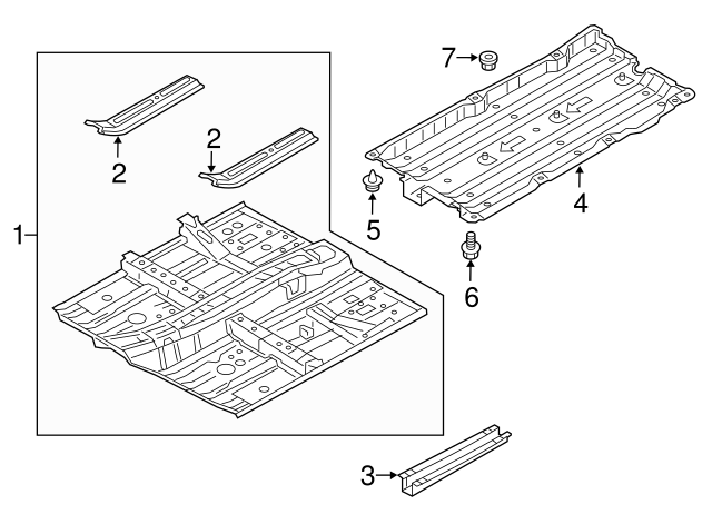 MU001623 - Under-Body Shield Clip 2014-2024 Mitsubishi | Mitsubishi ...