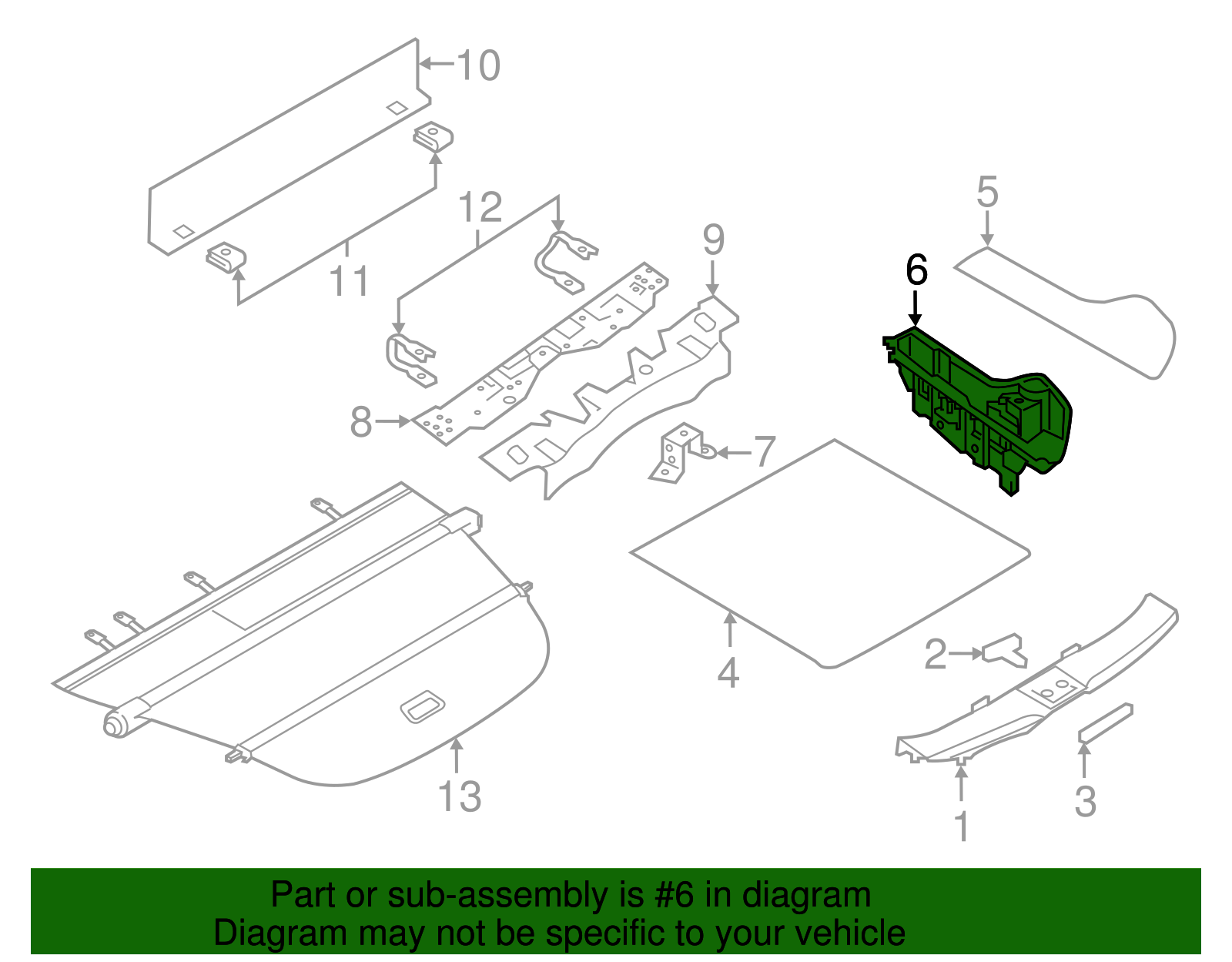 84976-5AA1A - Storage Compartment 2015-2024 Nissan Murano | Nissan ...