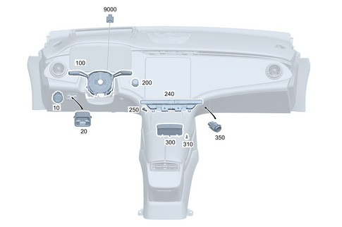 Switch in Instrument Panel and Center Console for 2024 Mercedes-Benz ...