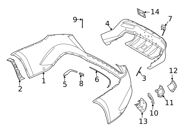 167-885-36-07 - Bumper Cover Support Rail Bracket 2021-2023 Mercedes ...