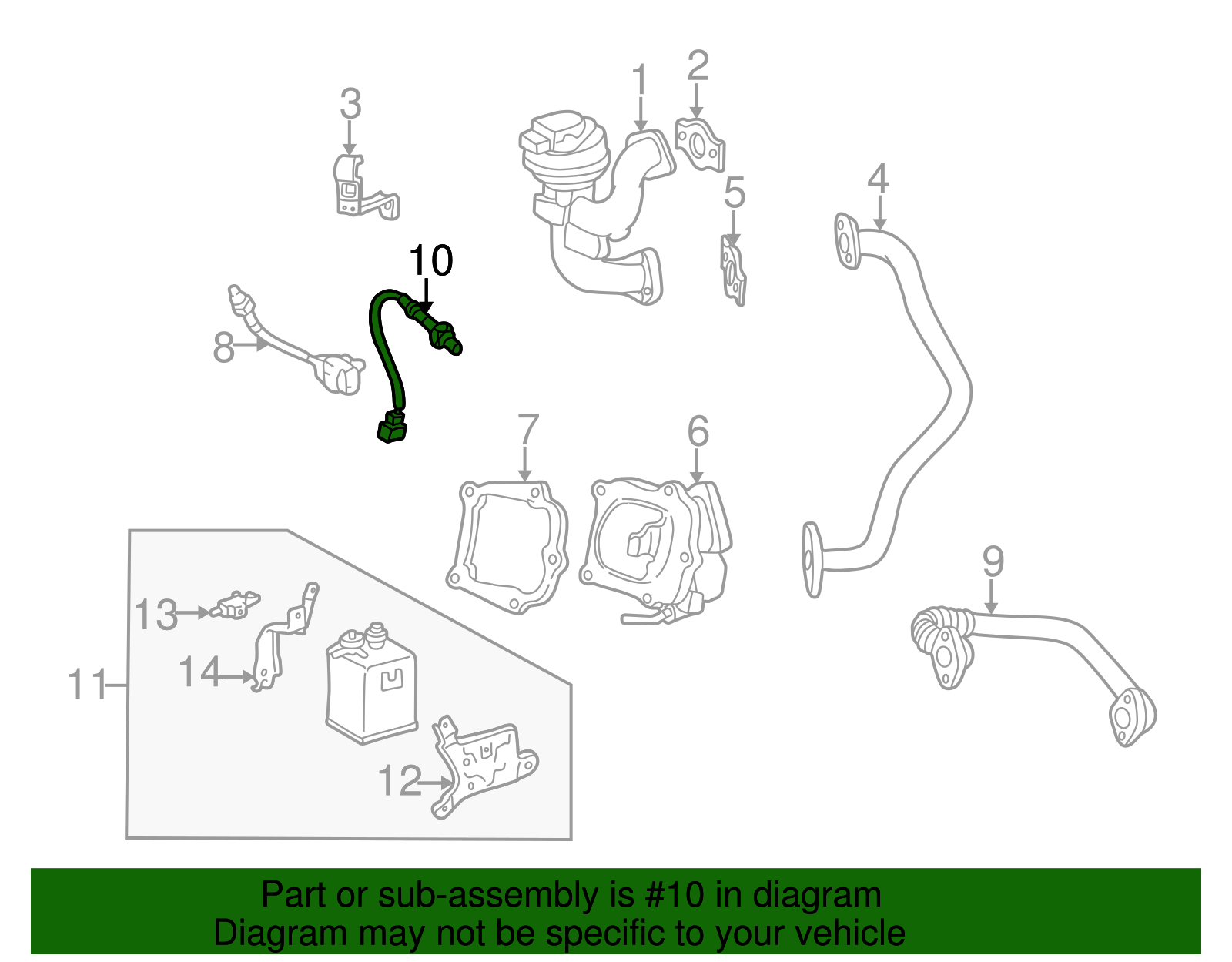 Genuine Toyota Oxygen Sensor part# 89465-06100 for 1997-2003 Toyota ...